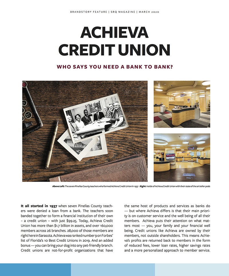 Now Online: the Achieva Credit Union BrandStory - SRQ Daily Mar 3, 2020